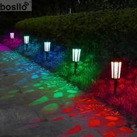 China Amber Light RGB/ White Light RGB Solar Garden Lamps 10.5*10.5*47cm Size for sale