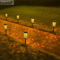 China Amber Light RGB/ White Light RGB Outdoor Solar Lamps With 10LM Luminous Flux In Black for sale