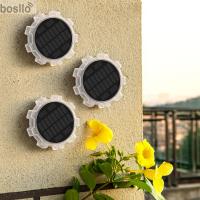 China 8h Translucent ABS/PC RGB Wall Lamp with Battery 3.7V 800MAH Li-ion 14500 and Automatic Solar Charging for sale
