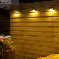China Solar Wall Lamps Monocrystalline Silicon 2V 200MA 0.4W Copper Black IP65 Waterproof for sale