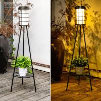 China Solar Garden Lamps Dual-Power Solar Lamps White Light/ Warm Light Metal ABS PVC for sale