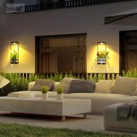 China Outdoor Wall Decoration Made Easy with Black Solar Wall Lamps Working Time 8-10 Hours for sale
