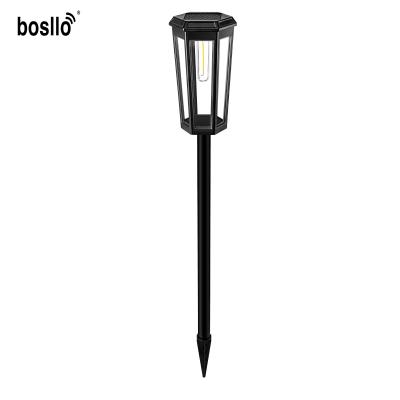 China Solar Powered Outdoor Garden Lights in Black Waterproof and Sustainable Lighting Option for sale