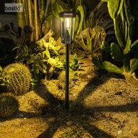 China Solar Powered Outdoor Garden Lights in Black Waterproof and Sustainable Lighting Option for sale
