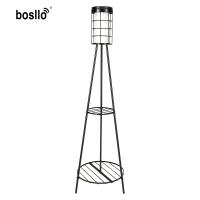 China Retro Solar Lantern with Plant Stand and USB Rechargeable Energy Saving Floor Lights for sale