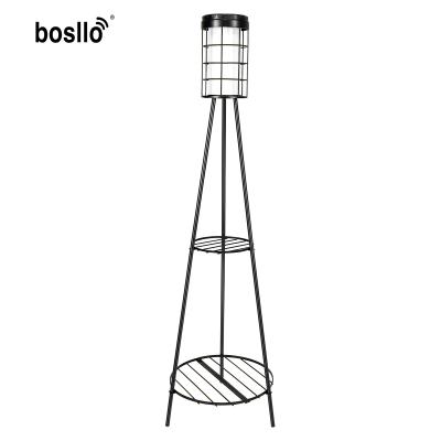 China Retro Solar Lantern with Plant Stand and USB Rechargeable Energy Saving Floor Lights for sale
