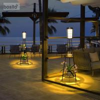 China Retro Solar Lantern with Plant Stand and USB Rechargeable Energy Saving Floor Lights for sale