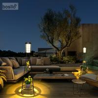 China Retro Solar Lantern with Plant Stand and USB Rechargeable Energy Saving Floor Lights for sale
