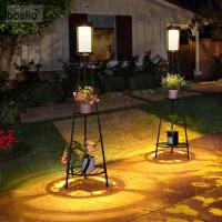 China Waterproof Two-charge Solar Flower Stand Lights Suitable For Christmas And Halloween for sale