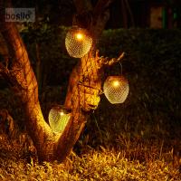 China Weatherproof Solar Hanging Lights for Garden NIMH Rechargeable Battery 6000K White Light 3000K Warm Light for sale