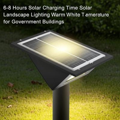 China 6-8 Hours Solar Charging Time Solar Landscape Lighting Warm White Color Temperature for Government Buildings for sale