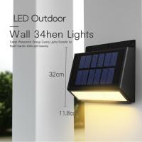 China LED Solar Outdoor Wall Lights 11.8 3.4 32cm Waterproof Energy Saving Lights Suitable for Porch Garden Patio and Security for sale