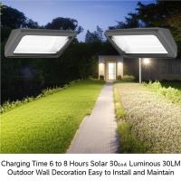 China Charging Time 6 to 8 Hours Solar Wall Lamps with 30LM Luminous Flux Outdoor Wall Decoration Easy to Install and Maintain for sale