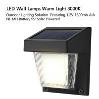 China LED Solar Wall Lamps Warm Light 3000K Outdoor Lighting Solution Featuring 1.2V 1600mA AA NI-MH Battery for Solar Powered for sale