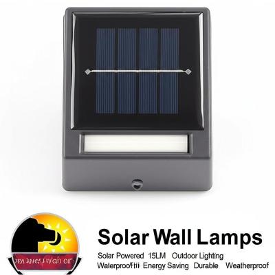 China Toggle Switch ON OFF Solar Wall Lamps Solar Powered 15LM Outdoor Lighting Waterproof Energy Saving Durable Weatherproof for sale