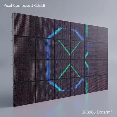 China Pixel Compose 1R1G1B Indoor Fixed LED Display Featuring Magnet Module Connection and 288906 Dots per Square Meter Density for Sharp Images for sale