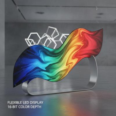 China Flexible LED Display Screen Offering 16 bit Color Depth Ideal for Creative Content Display and Interactive Installations for sale