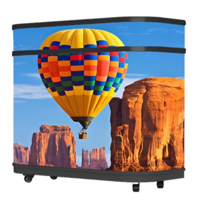 China LED Front Desk Display and DJ Desk Screen (P1.25/P2.5) Special-shaped Flexible LED Counter Display for Shopping Malls and Bars for sale