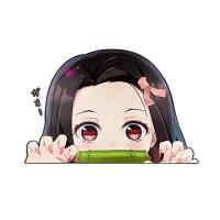 China Waterproof Anime Car Sticker Kakashi Naruto Itachi Sasuke Demon Slayer 3D For Window for sale