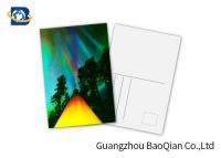 China PET 3D Lenticular Postcard , 3D Lenticular Printing Service Aurora Borealis Scenery for sale