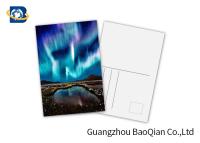 China PET 3D Lenticular Postcard , 3D Lenticular Printing Service Aurora Borealis Scenery for sale