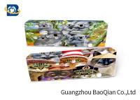 China Cartoon Animal 3D Stationery Flip Effect For School , 3D Pencil Case for sale