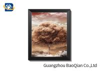 China 3d Flip Effect Picture With Frame Wall Hanging Of Four Season Tree / Beautiful Flower for sale