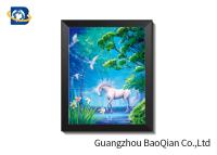 China Wolves / Horse 3d Lenticular Picture With Frame For Indoor / Restaurant Wall Decoration Art for sale