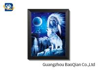 China Wall Decorative 3d Picture Of Eagle / Wolf Animal Frame Art , 3d Flipped Lenticular Printing for sale