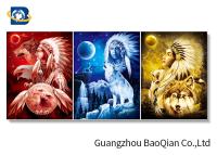 China Wall Decorative 3d Picture Of Eagle / Wolf Animal Frame Art , 3d Flipped Lenticular Printing for sale