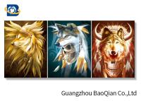 China Wall Art Framed Lenticular Poster 3D , Wolf Animal Image Flip Effect PVC / MDP Frame for sale