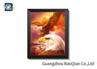 China Wall Decorative 3d Picture Of Eagle / Wolf Animal Frame Art , 3d Flipped Lenticular Printing for sale