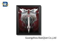 China Wall Art Framed Lenticular Poster 3D , Wolf Animal Image Flip Effect PVC / MDP Frame for sale