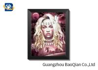 China Custom Lenticular 3d Flip Picture Of Pretty Girl And Animal For Home Decoration for sale