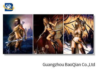 China Cartoon Sexy Pretty Girl Photo For Home Wall Decor , 3d Flipped Changing Printing for sale