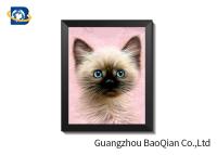 China Home / Hotel Wall Photo 3D Effect Printing Lovely Cat / Dog Stereograph for sale