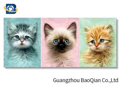 China Home / Hotel Wall Photo 3D Effect Printing Lovely Cat / Dog Stereograph for sale