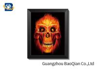 China Stereograph Printing Lenticular Flip Creative Amazing Skull Decorative Waterproof Wallpaper for sale