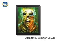 China Stereograph Printing Lenticular Flip Creative Amazing Skull Decorative Waterproof Wallpaper for sale