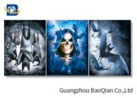 China Lenticular 3d Stereograph Printing With Scary Skull , 3d Home Decor Wallpaper for sale