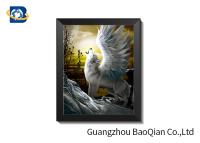 China Angry Wolf Stock 3D Picture Lenticular Flip 0.6MM Thickness With Black MDP Frame for sale