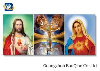 China Wall Decor Lenticular Flip Religious Virgin Mary / Jesus / God 3D Picture for sale