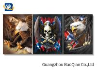 China 3D Effect Lenticular Flip Wolf / Eagle Pattern PP / PET Material Wall Poster for sale