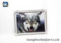 China Flip Image 3D Wolf Picture , Dolphin 3D Animal Pictures Wall Decoration Art for sale