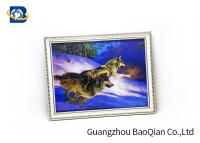 China Flip Image 3D Wolf Picture , Dolphin 3D Animal Pictures Wall Decoration Art for sale