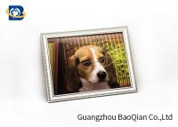 China Dog Animal 3D Lenticular Pictures PVC / MDP Frame Decoration Of Free Sample for sale
