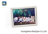 China House Wall Printing 3D Lenticular Pictures Cute Cat / Panda Animal Flip Image for sale