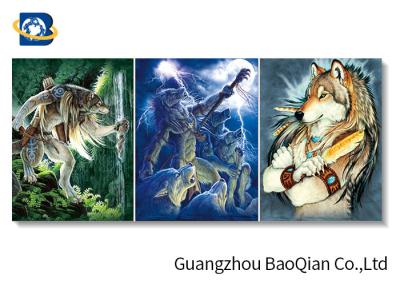 China Professional 3d Pringting Service , 3d Changing Flipped Home Wall Decor Art With Wolf for sale