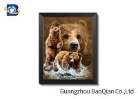 China 3d Effect Lenticular Image / Poster With White Mdp Frame , Free Sample Cat Animal Picture for sale