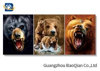 China 3d Effect Lenticular Image / Poster With White Mdp Frame , Free Sample Cat Animal Picture for sale